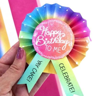 DIY Birthday Button and Party Printables - 100 Directions