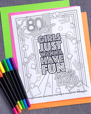 80s Printables You Can Create With - 100 Directions