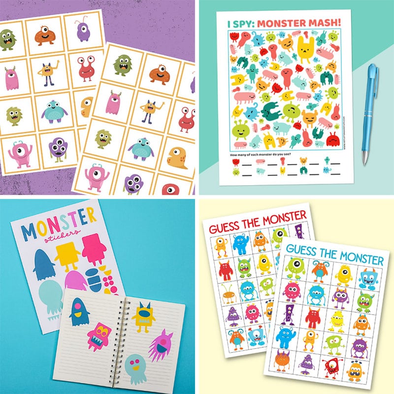 Cute Monster Printables - 100 Directions