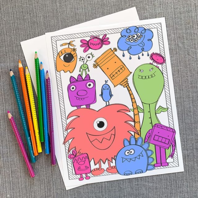 Cute Monster Printables - 100 Directions