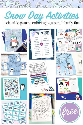 Snow Day Printable Activities - 100 Directions