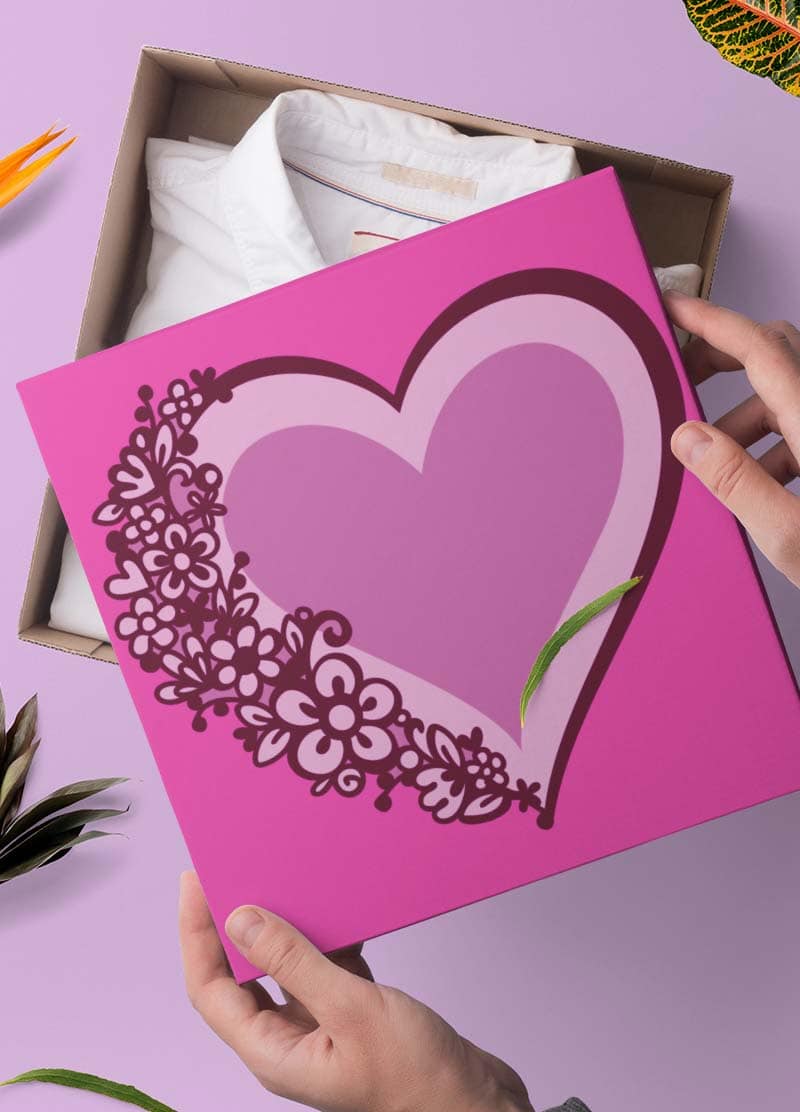 Multi-layered Floral Heart SVG Cut File - 100 Directions