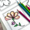 Printable Mini Flower Coloring Pages - 100 Directions
