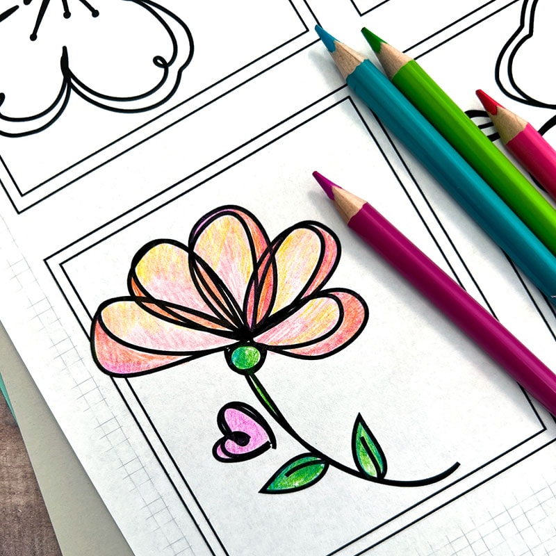 Printable Mini Flower Coloring Pages - 100 Directions