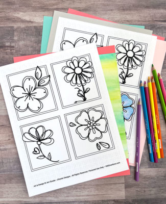 Printable Mini Flower Coloring Pages - 100 Directions
