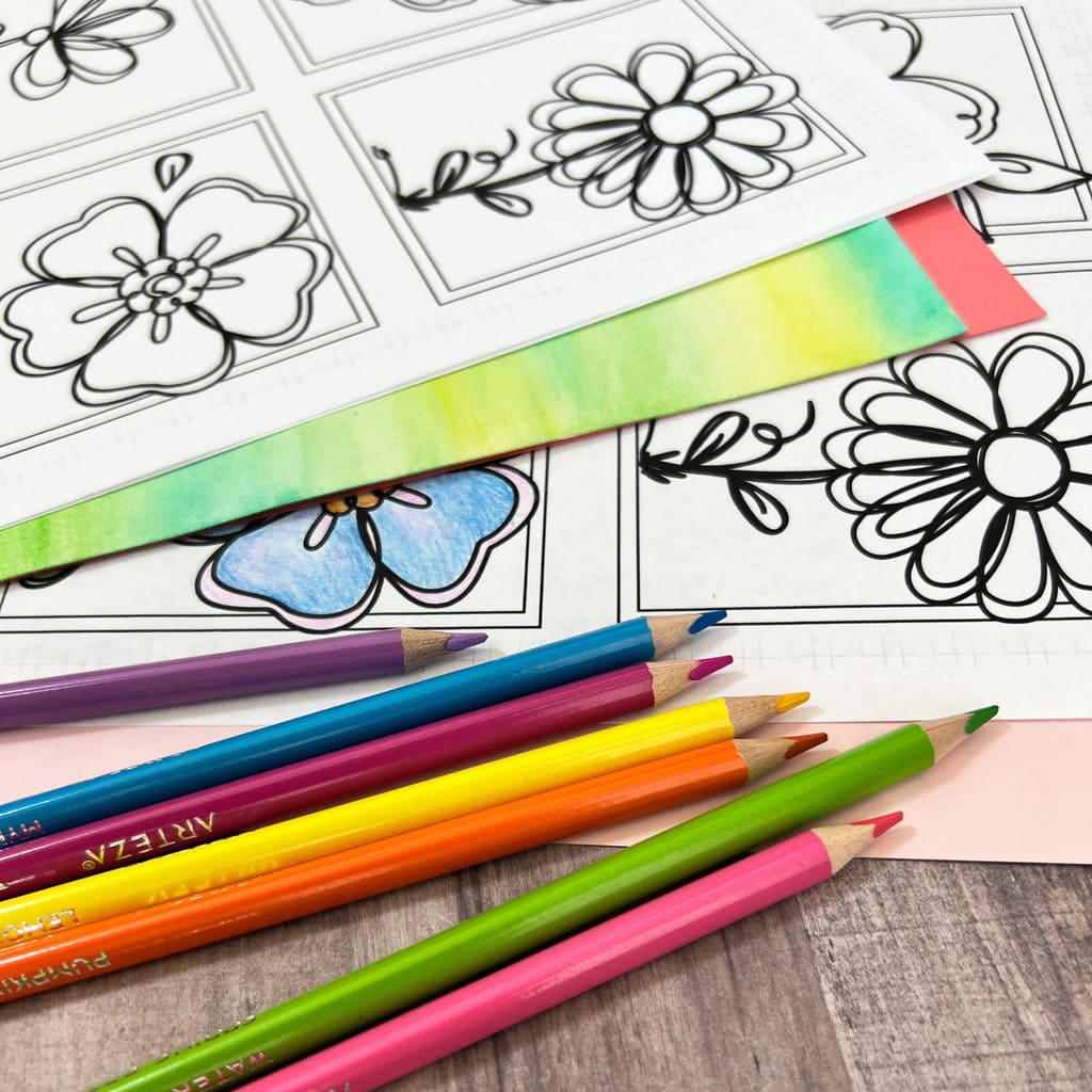 Printable Mini Flower Coloring Pages - 100 Directions