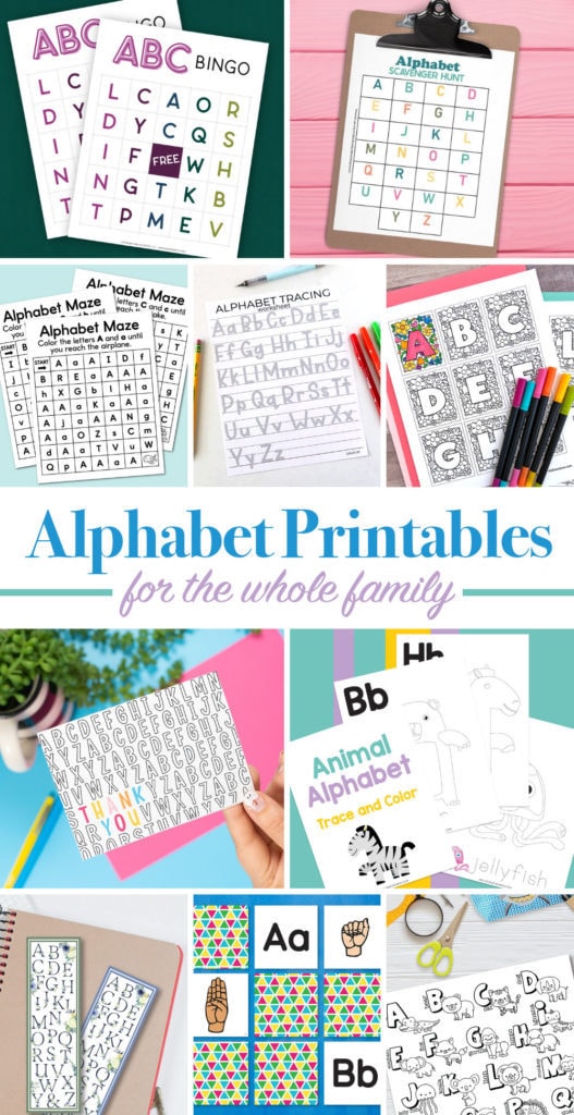 Mini Alphabet Coloring Cards with Flowers - 100 Directions