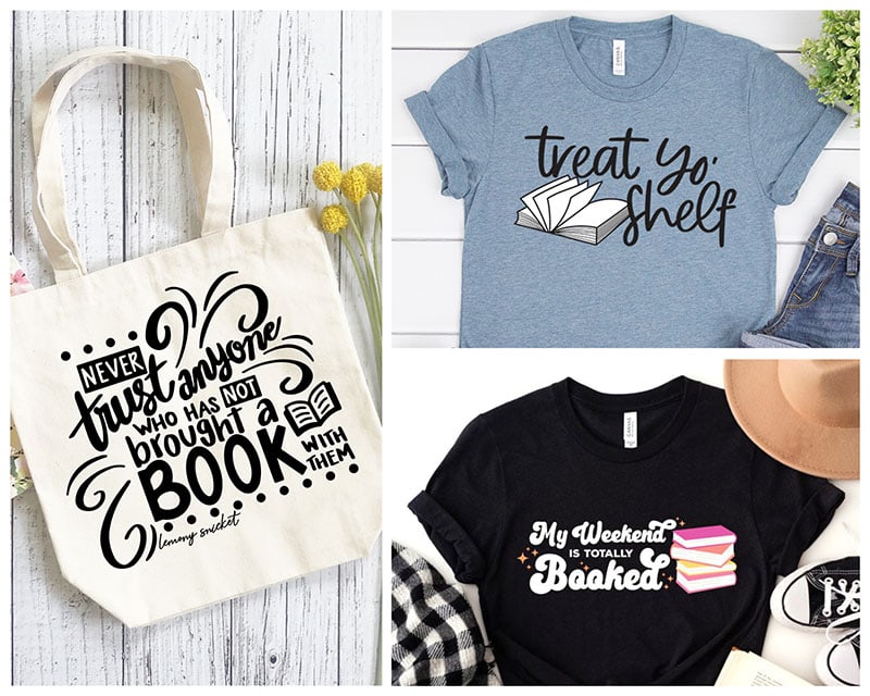 Reading and Bookmark SVG files for Book Lovers - 100 Directions