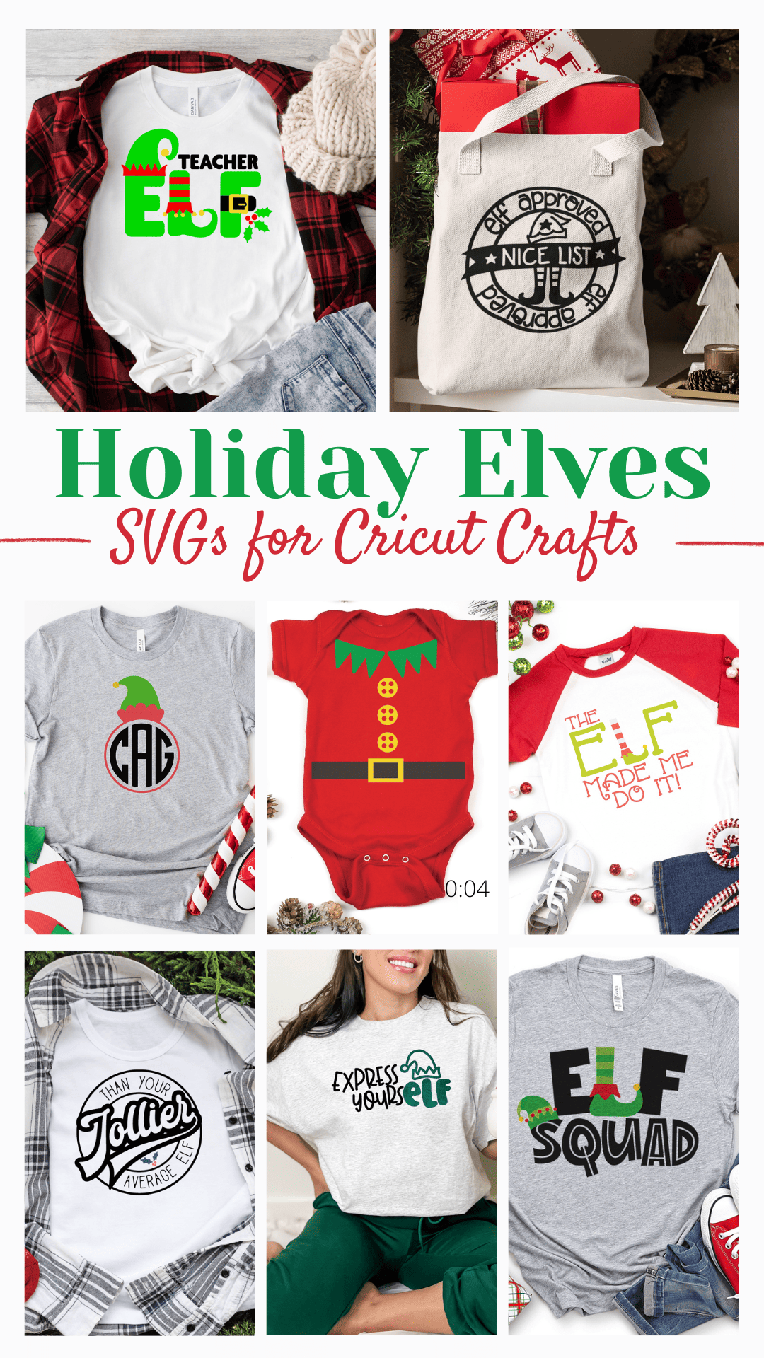 Elf SVG Files for Christmas - 100 Directions