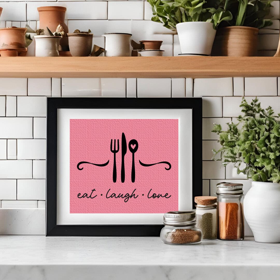 Eat Laugh Love Kitchen SVG - 100 Directions